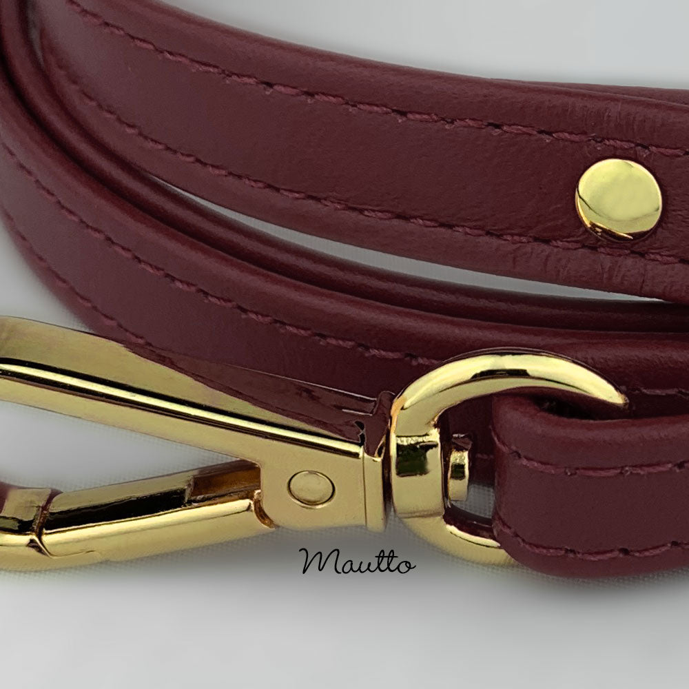 Burgundy Leather Strap for Purse, Handbag, Phone - Customize Length ...