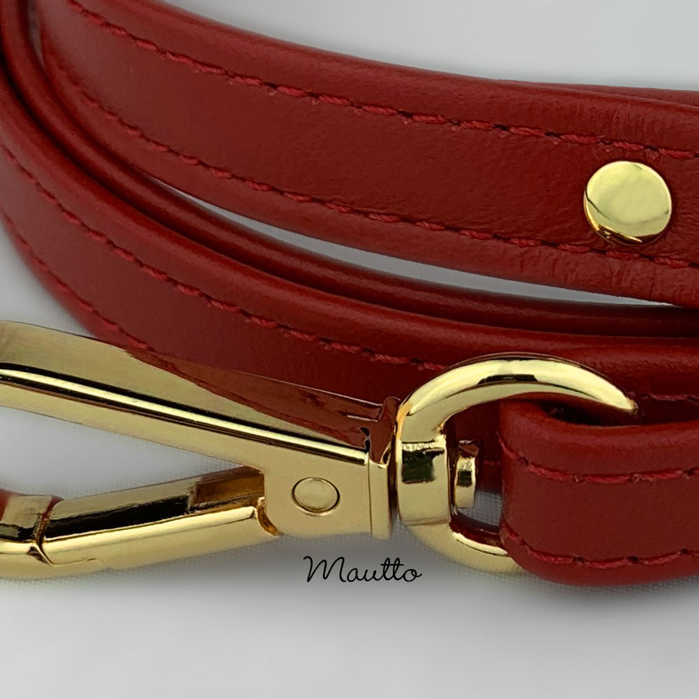 Dark Red Leather Strap for Purse or Handbag - Customize Your Length ...